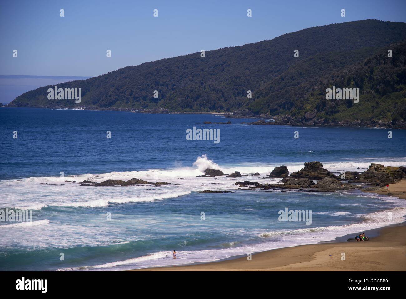 Pacific Ocean from the Tril Tril beach in Los Lagos region, southern ...