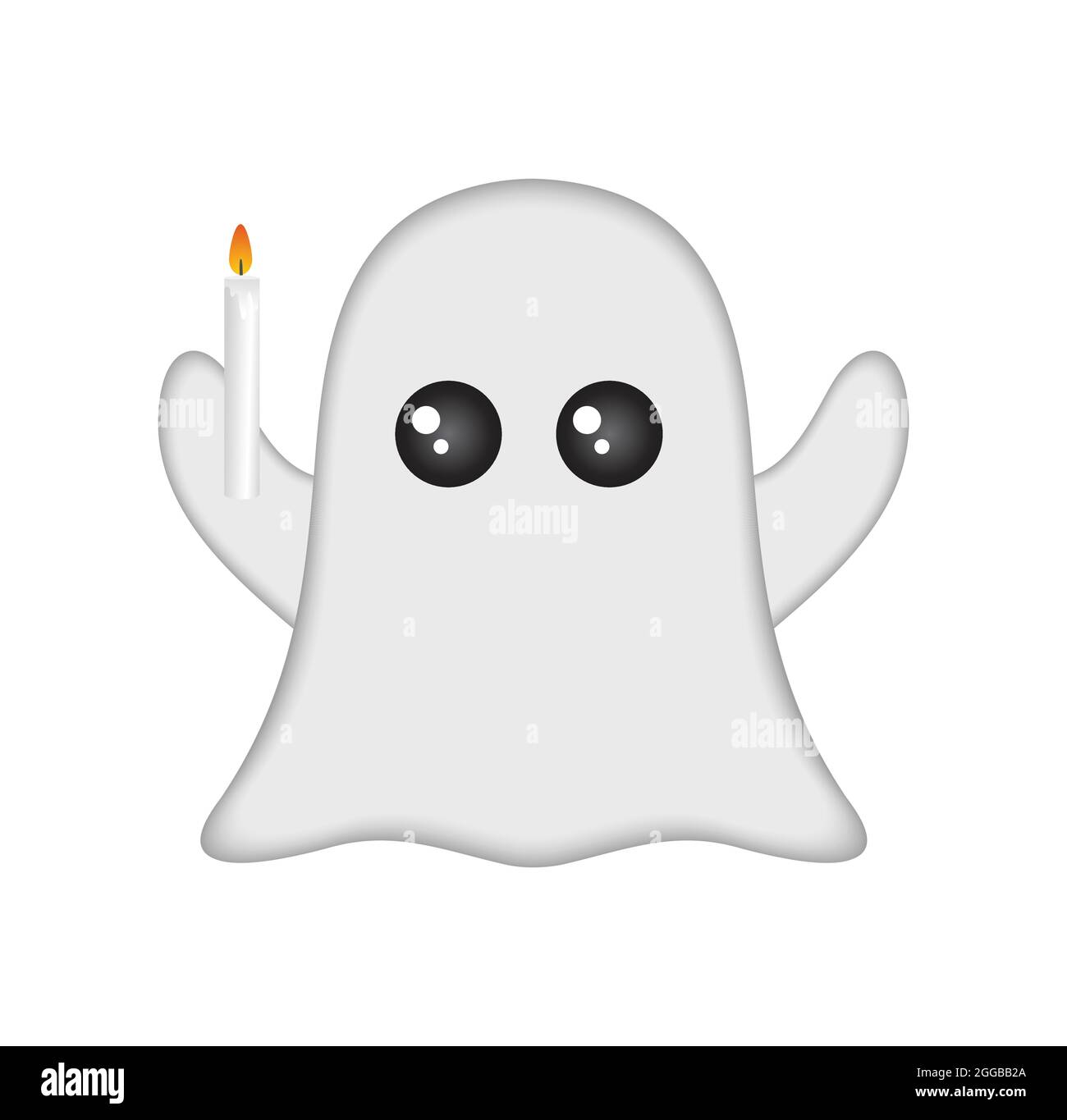 Ghost emoji vector illustration isolated. Halloween ghost emoticon on ...