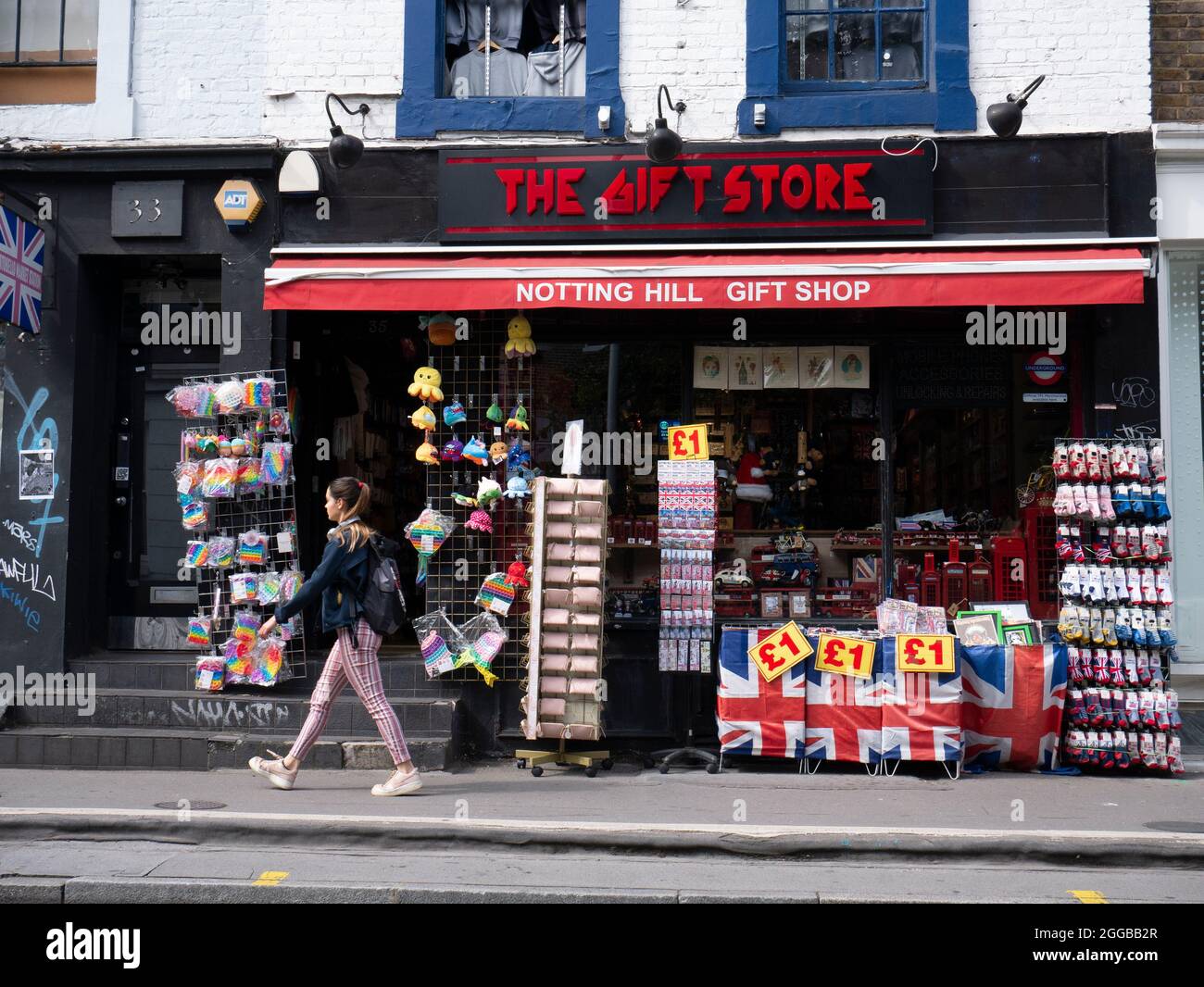 Notting Hill, London the giftstore with union flag union jack emblems ...