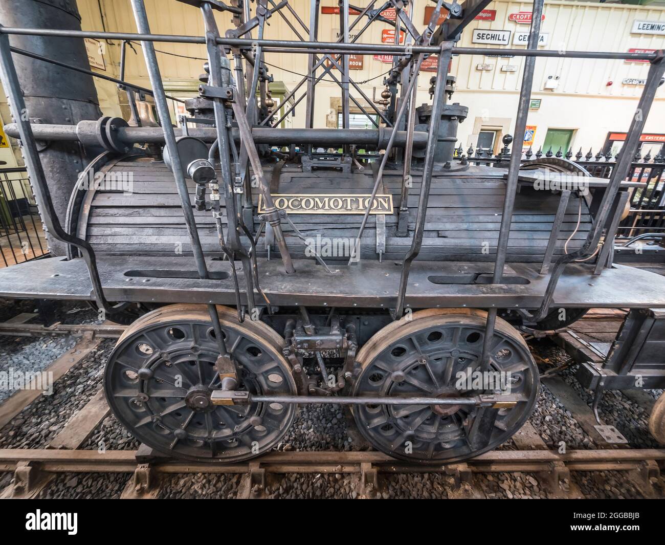 This is of the steam train Locomotion No1 built by George Stephenson in ...