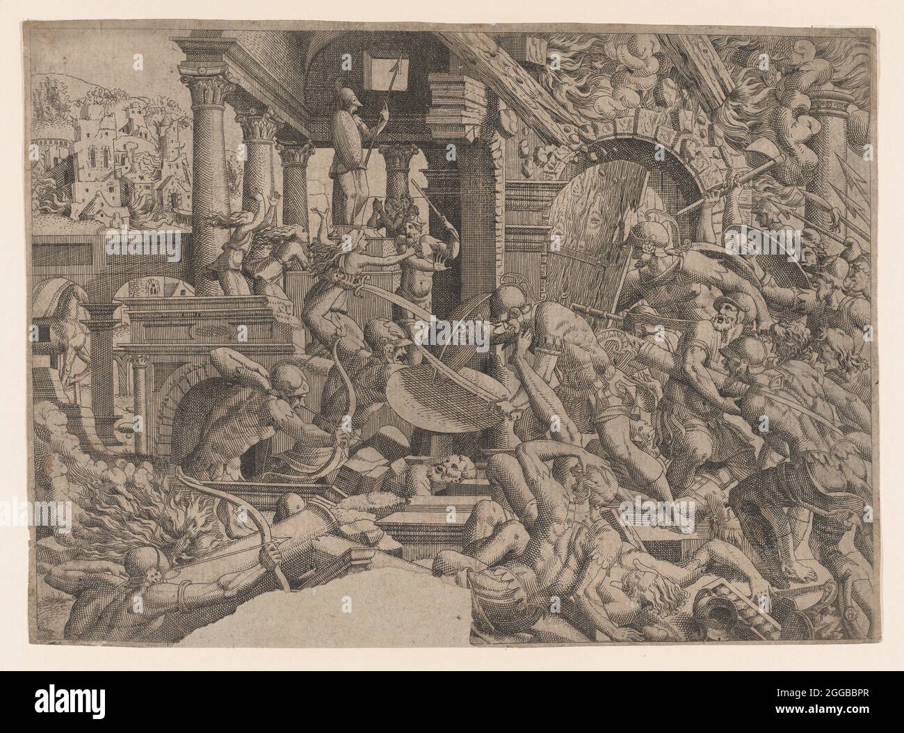 The Sack of Troy, 1535-55 Stock Photo - Alamy