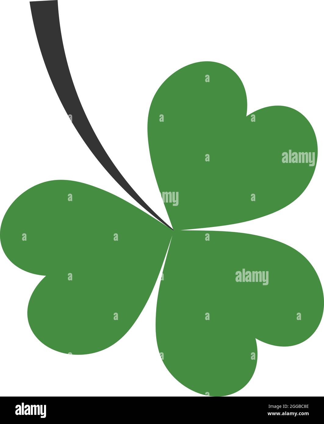 Isolated Green Shamrock. Vector St. Patrick Shamrock Stock Vector Image ...