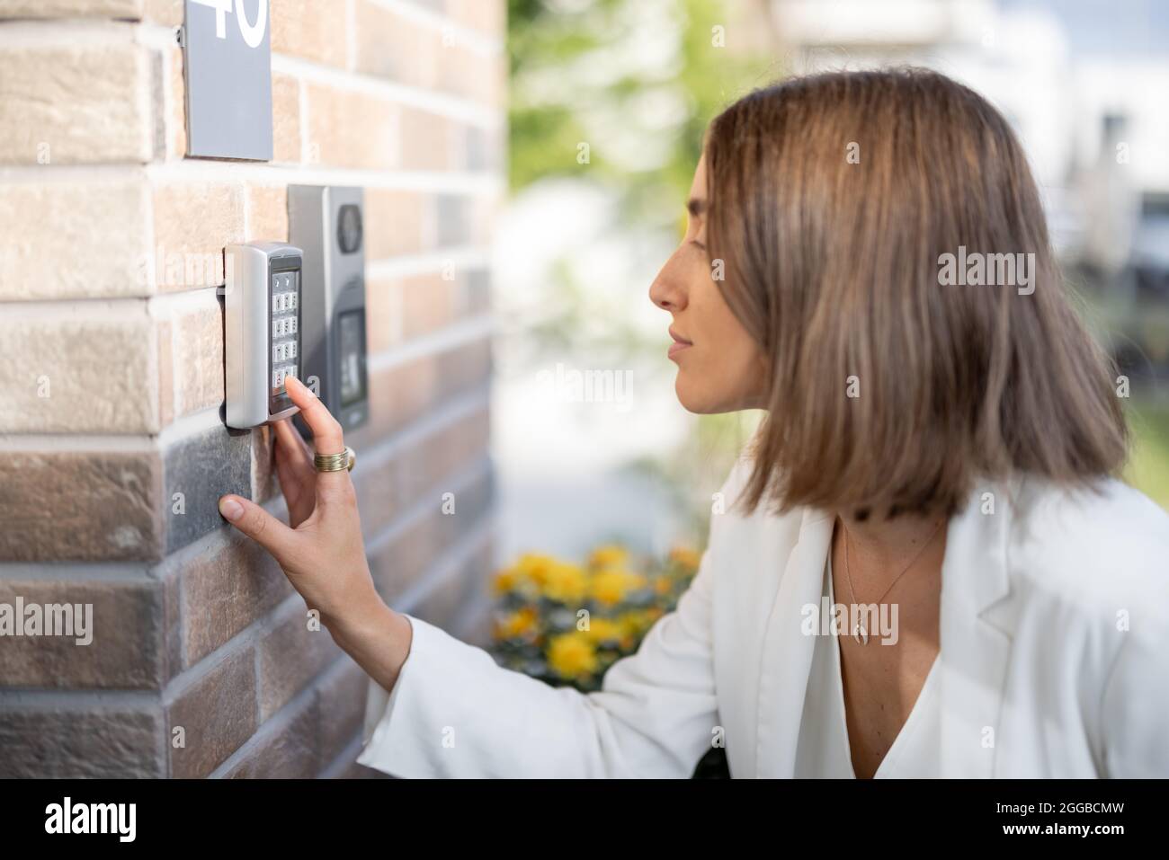 Entering a code hi-res stock photography and images - Alamy