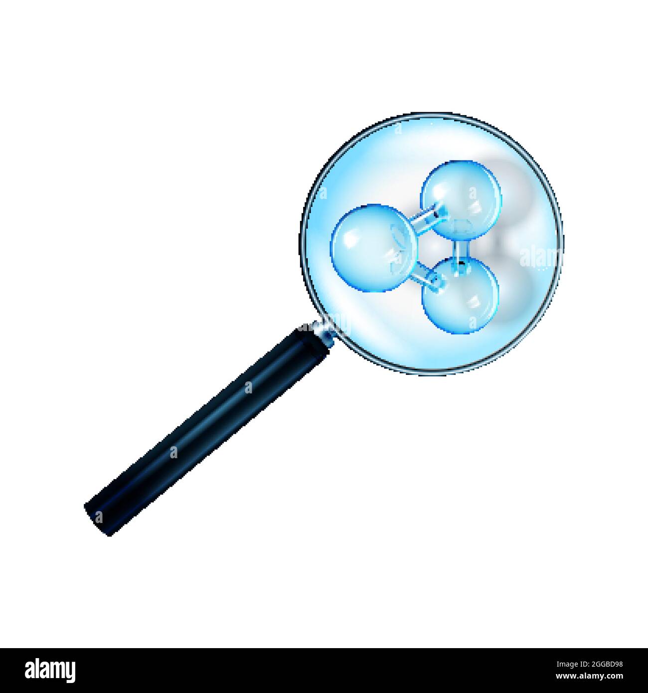 Rod Molecule Researching With Magnifier Vector Stock Vector Image & Art ...