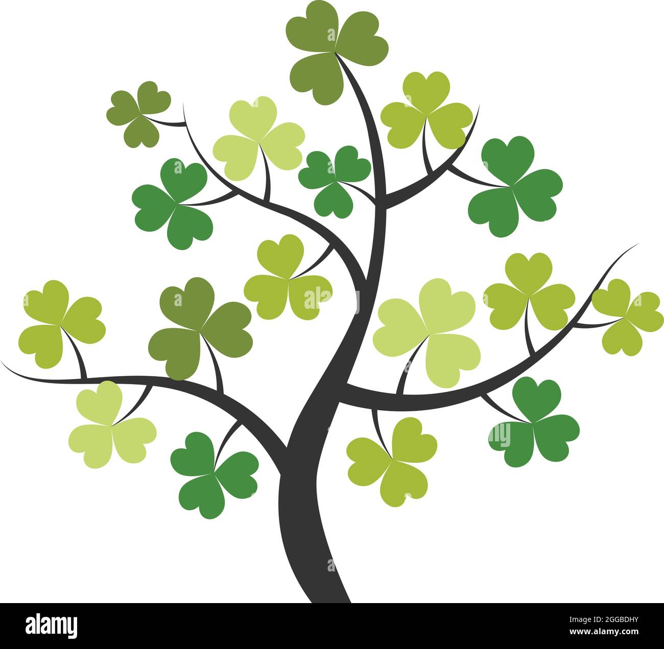 Shamrock Tree. Vector St. Patrick Shamrock Tree Stock Vector Image ...