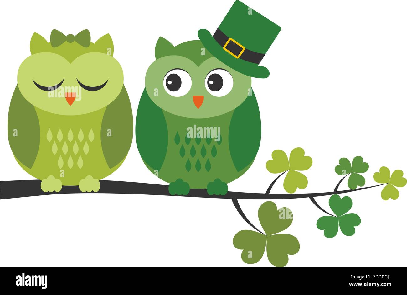 St Patricks Day Owl Clip Art