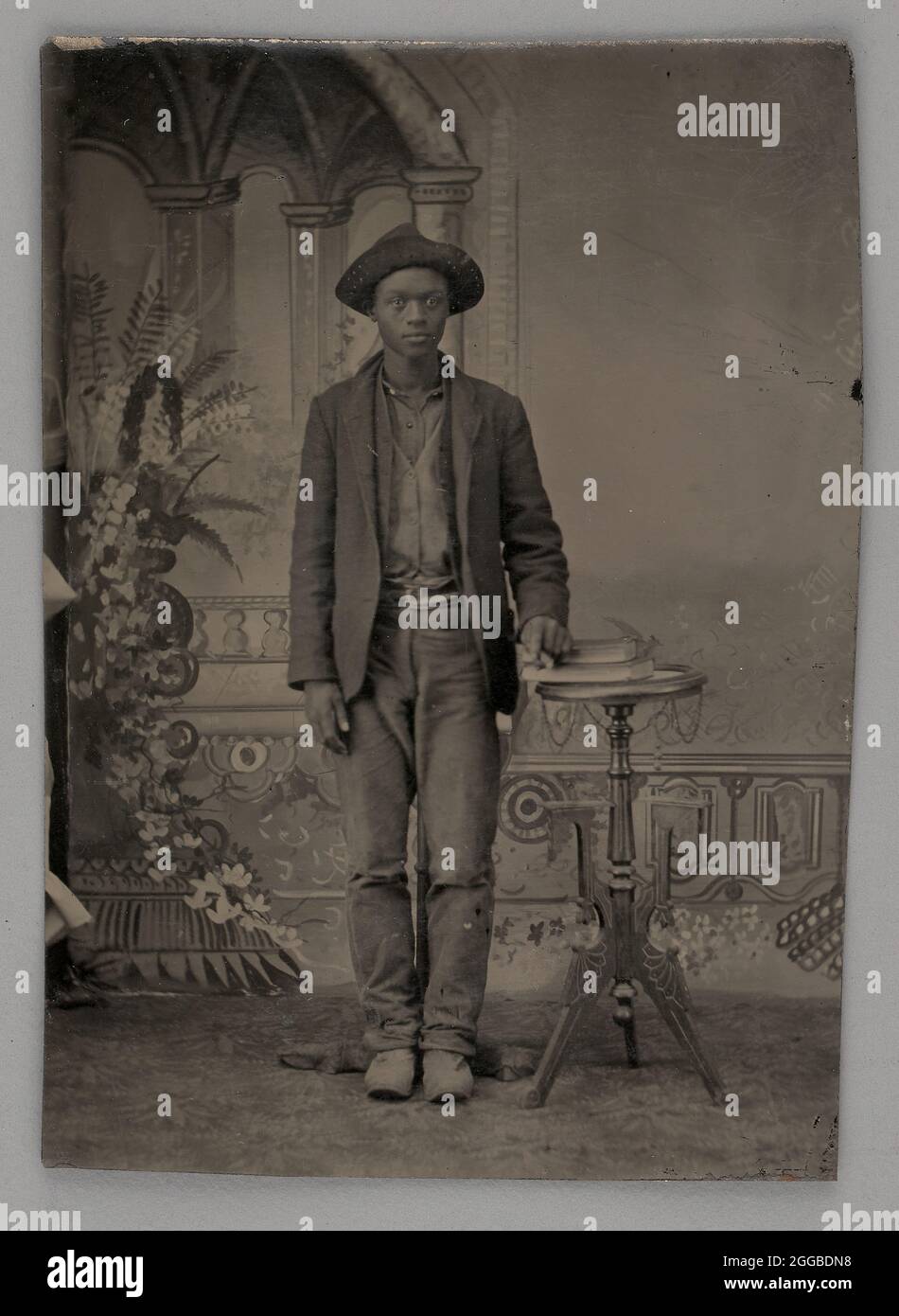 Untitled (Portrait of a Standing Man), 1880. A work made of tintype ...