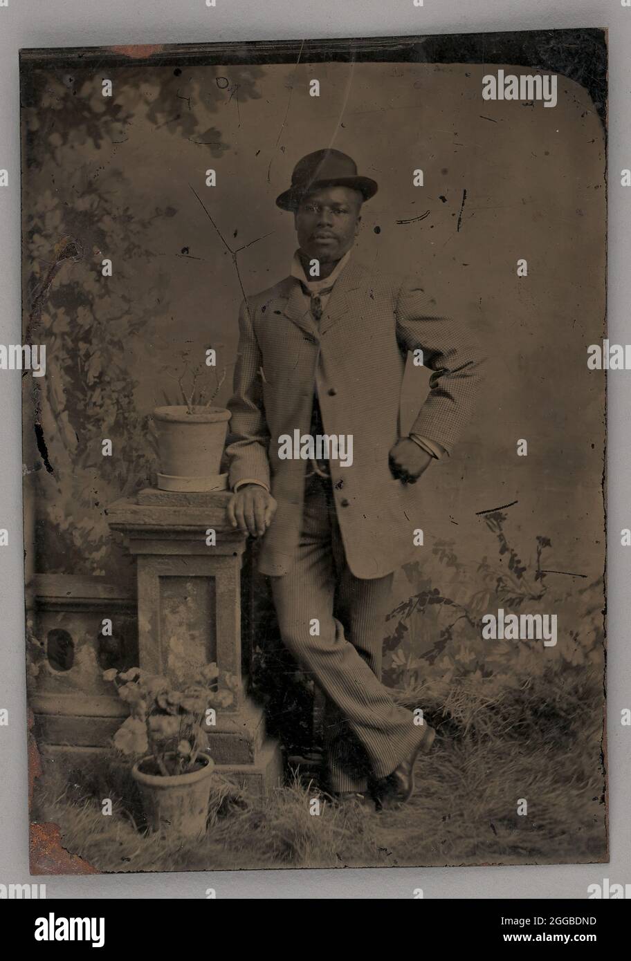 Untitled (Portrait of a Standing Man), 1880. Black-and-white portrait ...