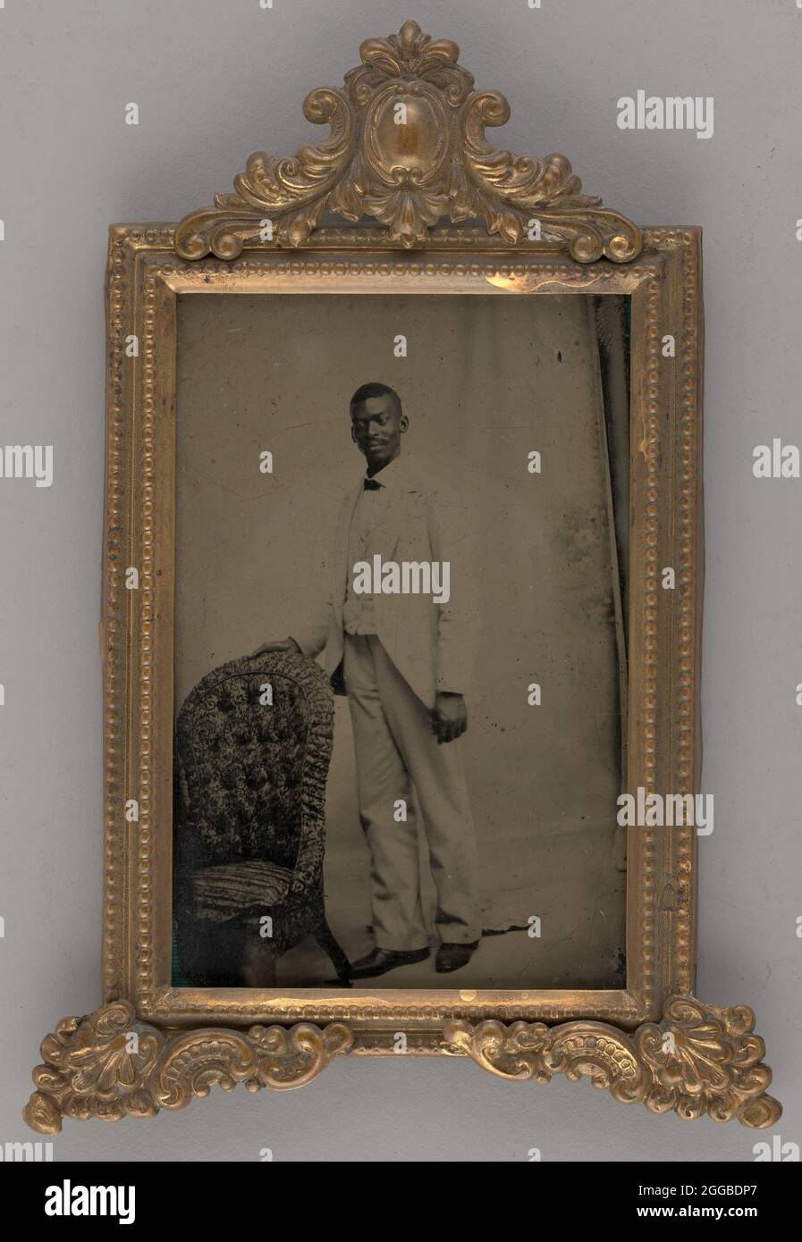 Untitled (Portrait of a Standing Man), 1875. Black-and-white portrait ...