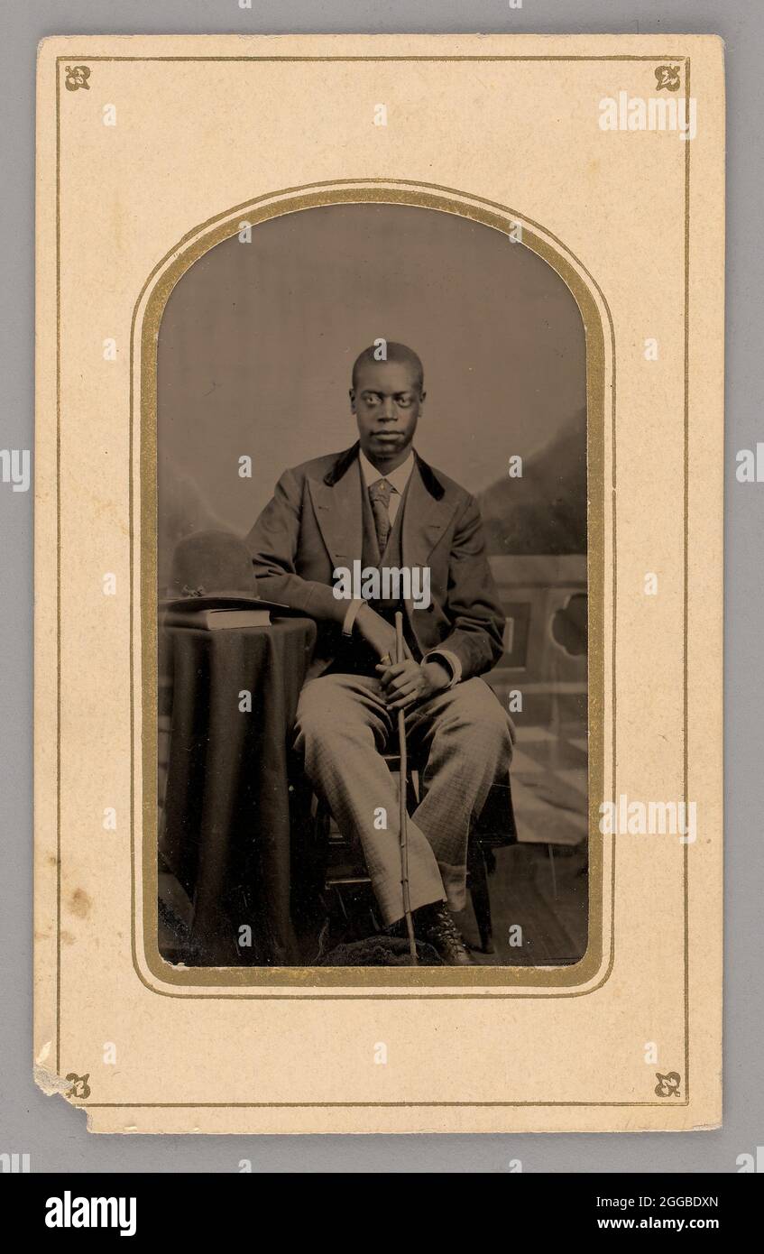 Untitled (Portrait of a Seated Man), 1880. Black-and-white portrait ...