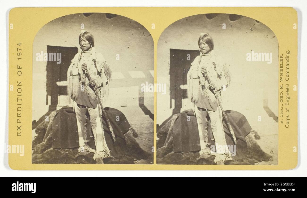 Shee-zah-nan-tan, Jicarilla Apache Brave in characteristic Costume ...