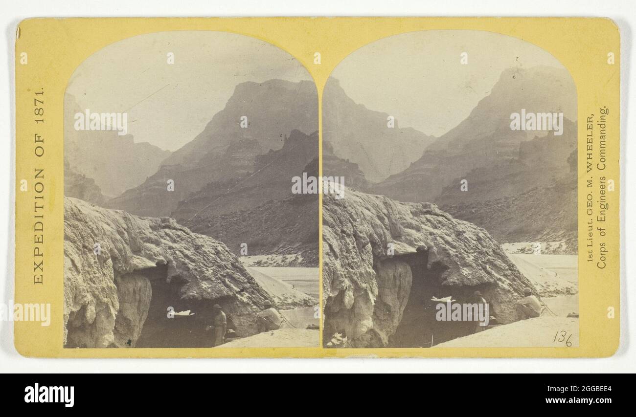 Grotto Spring, Grand Cañon, Colorado River, 1871. Albumen print, stereo ...