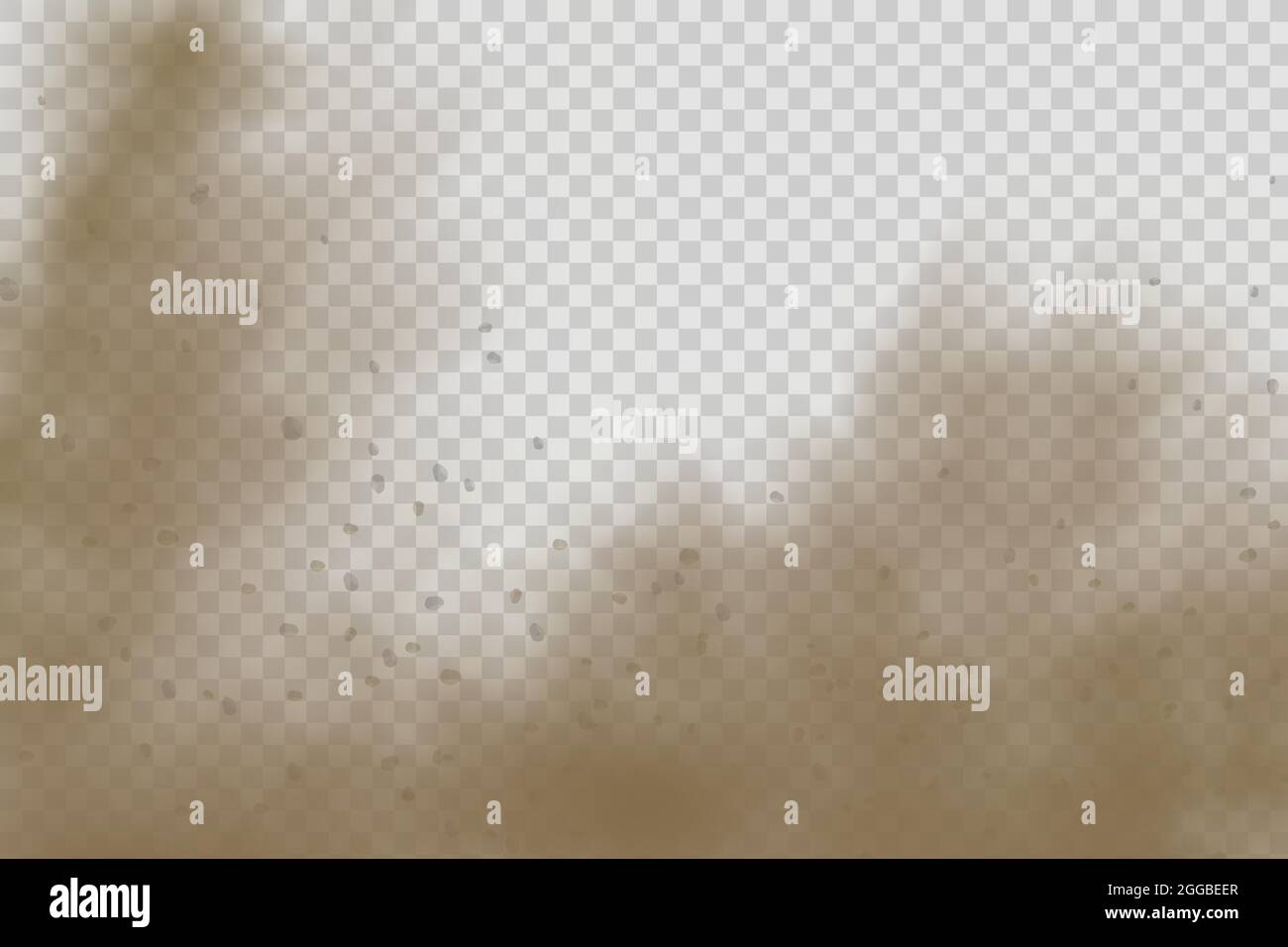 Realistic vector isolated on transparent background. Dust cloud with ...