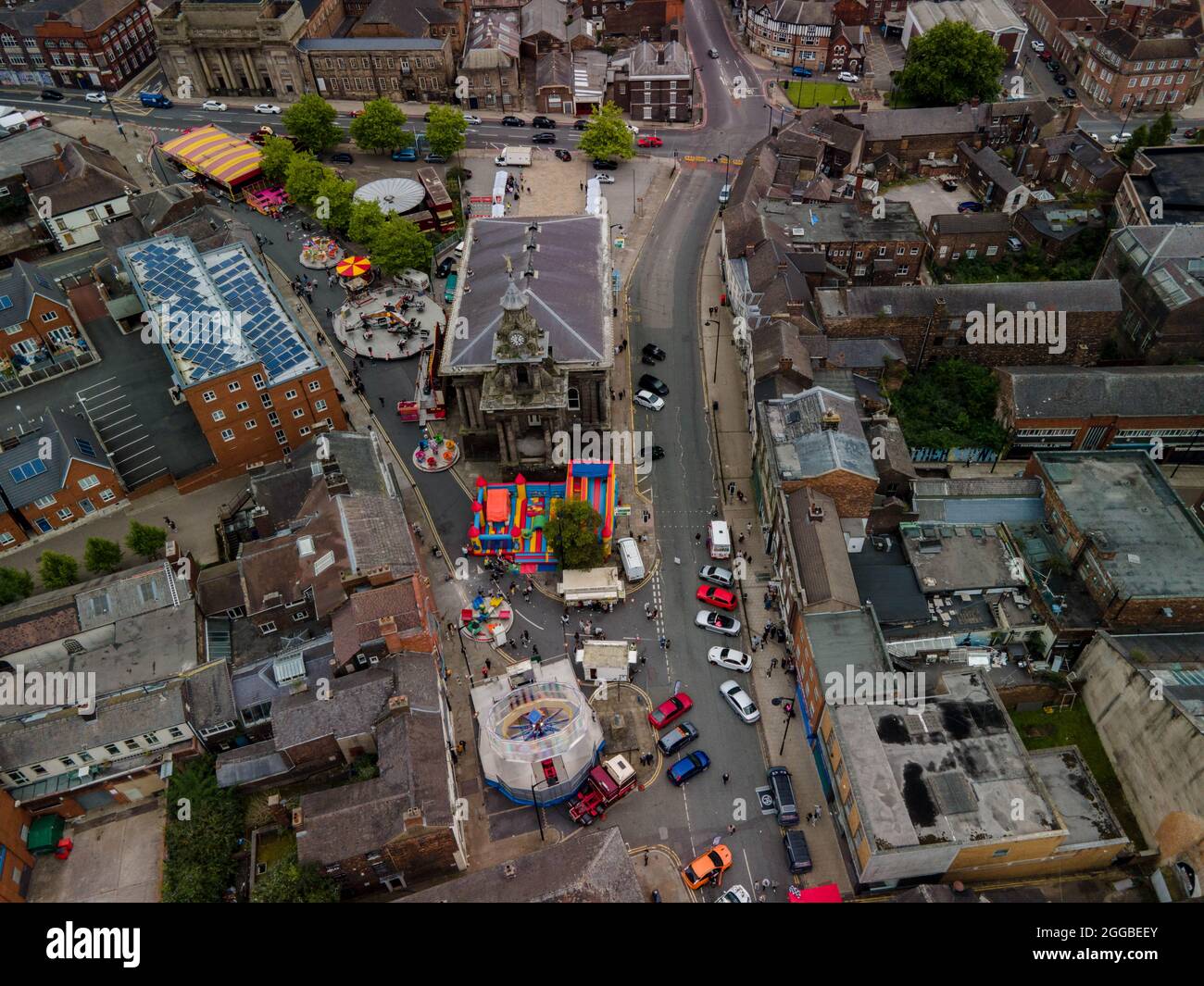 aerial View of the Our Burslem Festival Stoke on Trent Birds Eye View ...