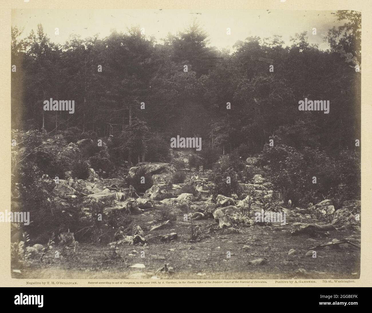 Slaughter Pen, Foot of Round Top, Gettysburg, July 1863. Aftermath of ...