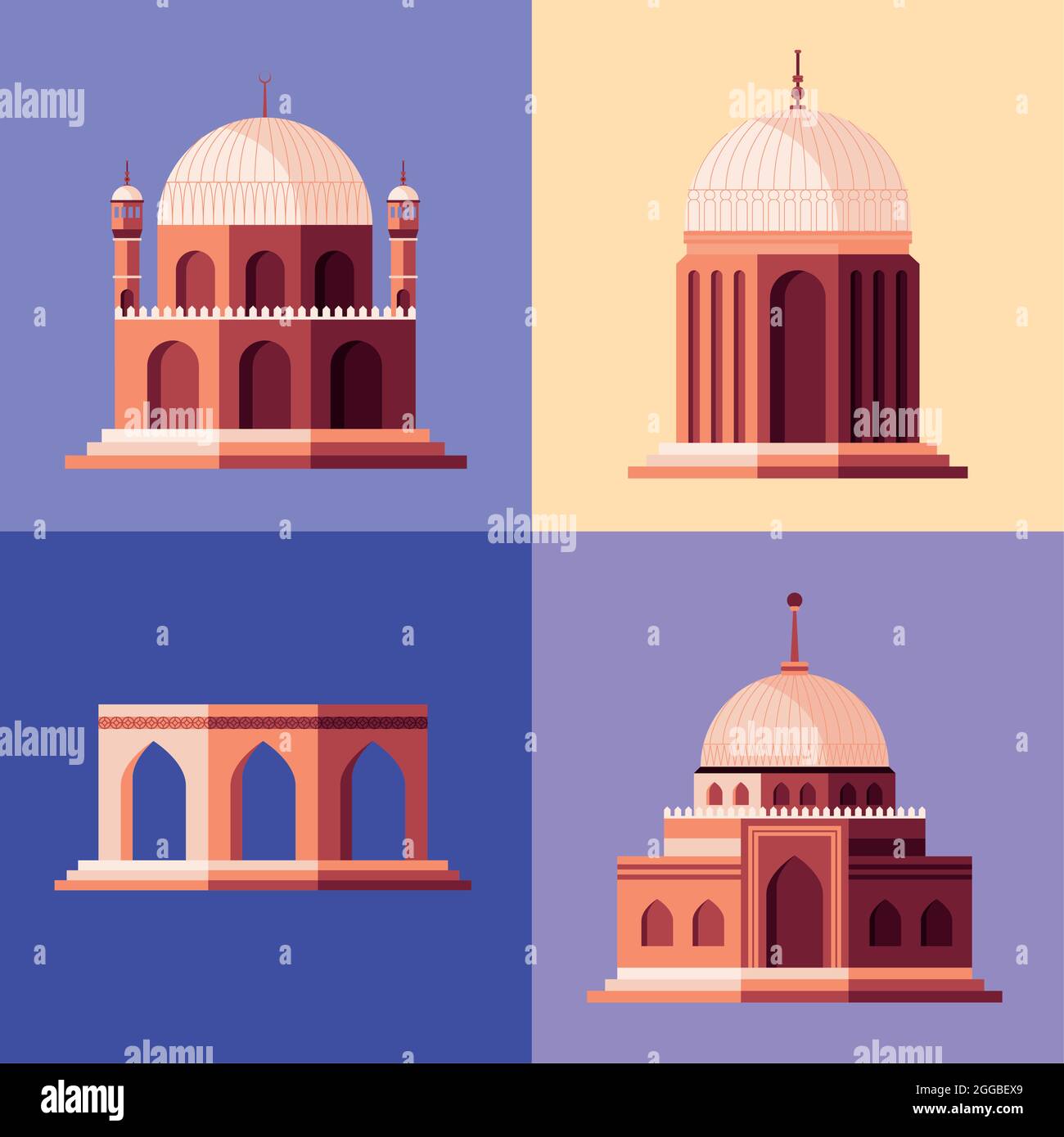 collection of muslim mosques sacred Stock Vector Image & Art - Alamy