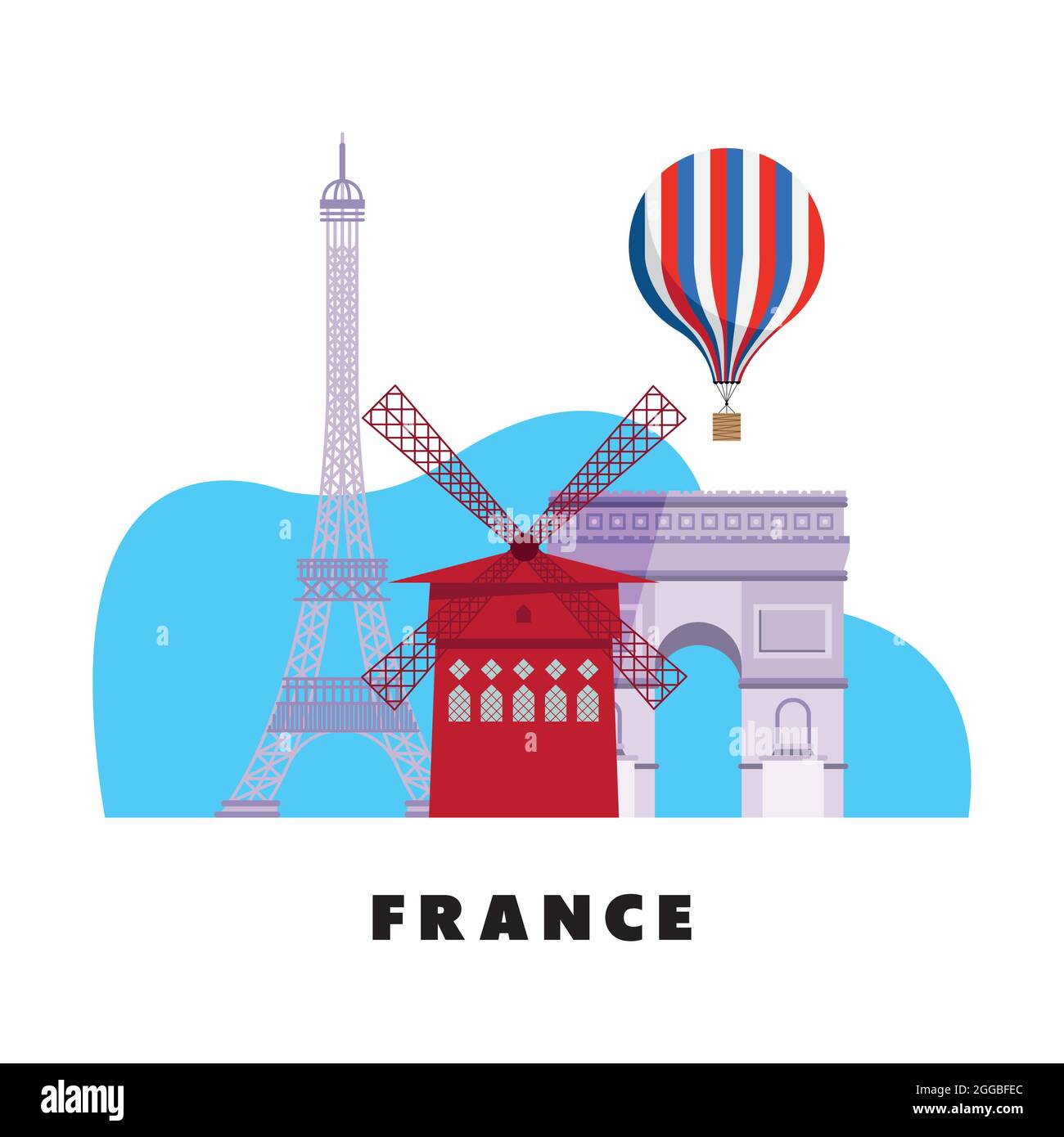 poster with france landmarks traditionals Stock Vector Image & Art - Alamy