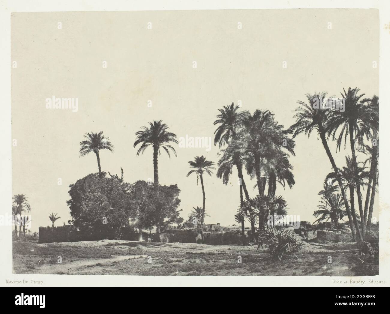 Village de Hamameh, Haute-Egypte, 1849/51, printed 1852. A work made of ...