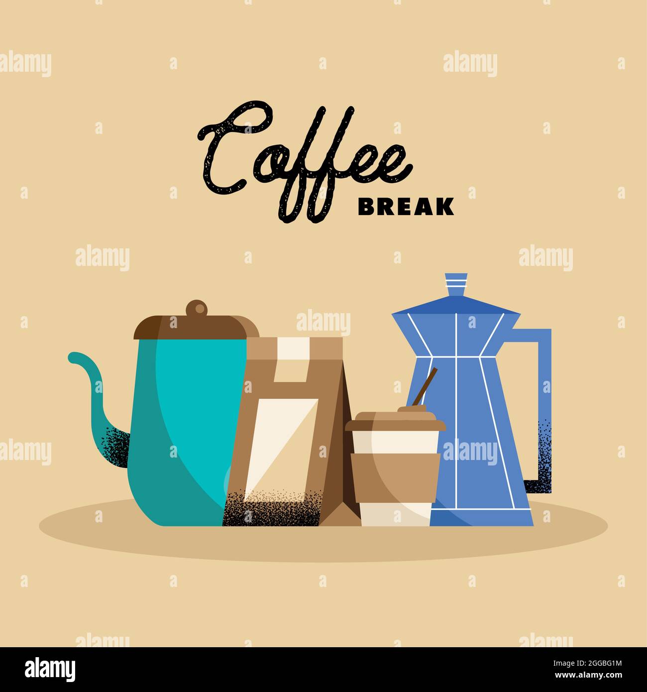 coffee break poster with decoration Stock Vector Image & Art - Alamy