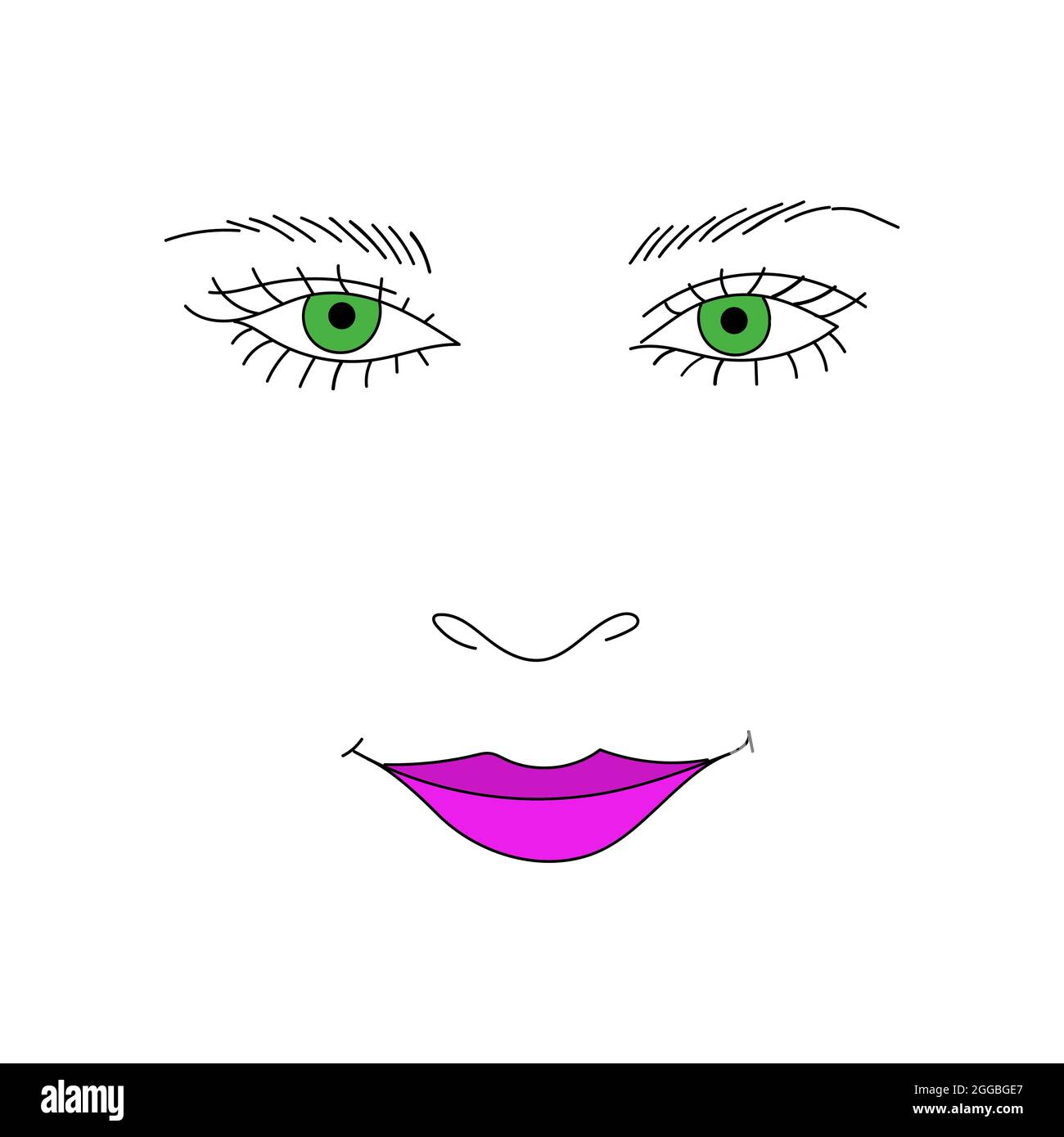 Girl in line art hi-res stock photography and images - Alamy