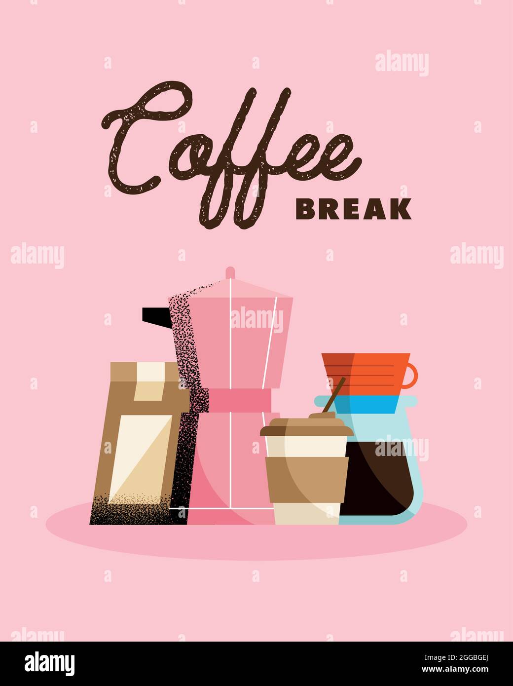 banner coffee break with various drinks Stock Vector Image & Art - Alamy