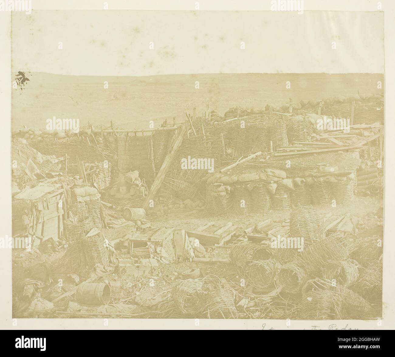Interior of the Redan, 1855. Scene from the Crimean War. Albumen print ...