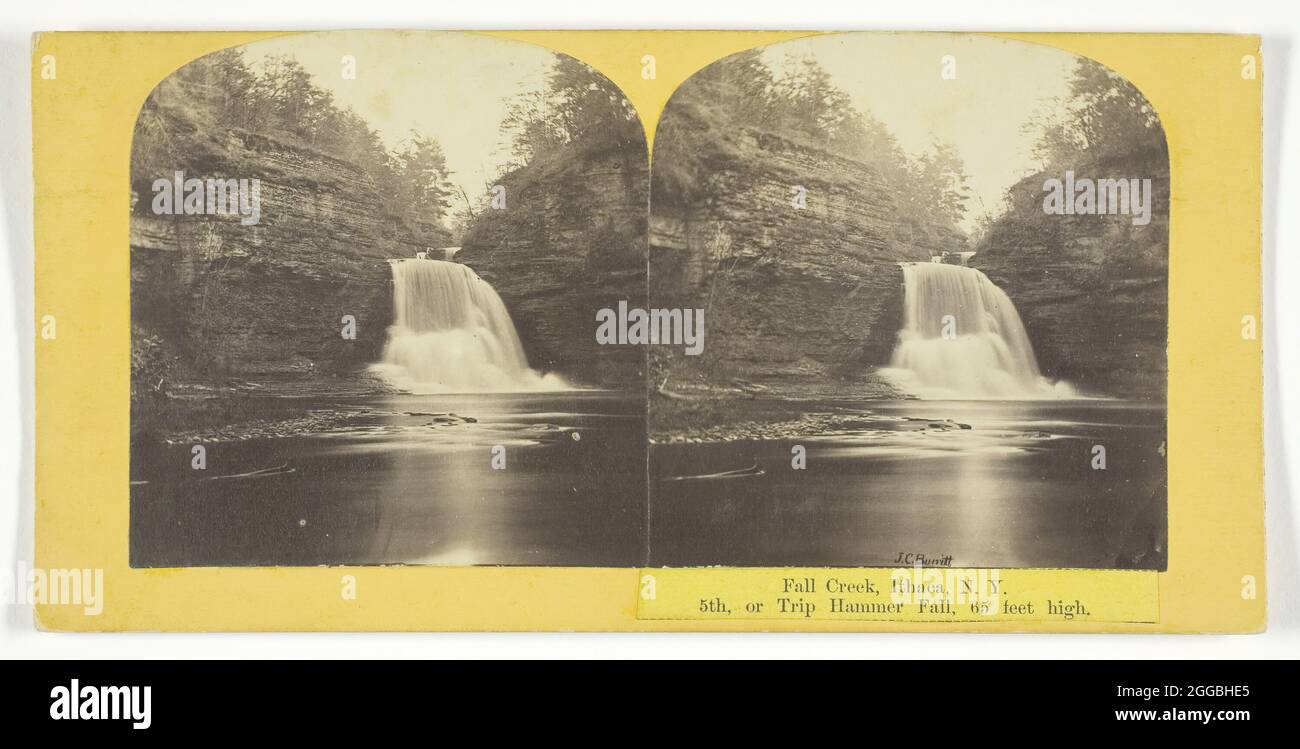 Fall Creek, Ithaca, N.Y. 5th, or Trip Hammer Fall, 65 feet high, 1860/ ...