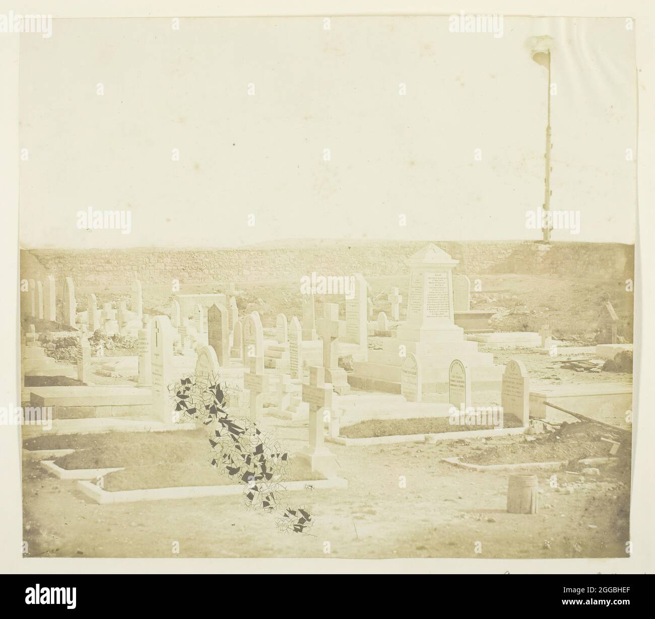 Cemetery on Cathcart's Hill, 1855. Scene from the Crimean War. Albumen ...
