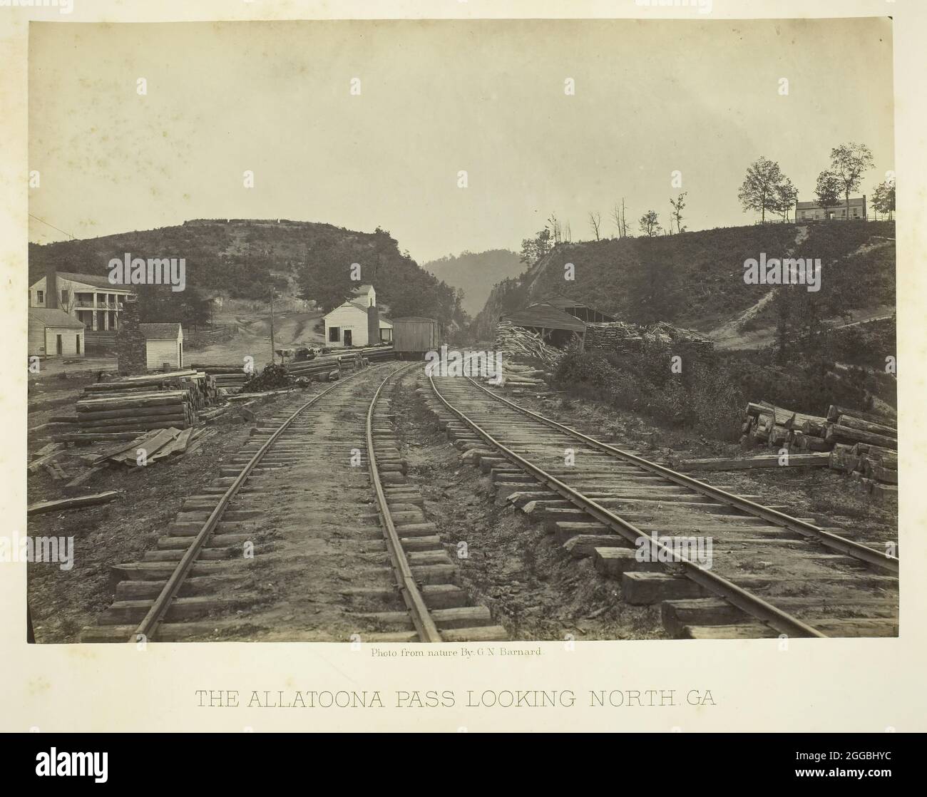 The Allatoona Pass, looking North, GA, 1866. Albumen print, plate 28 ...