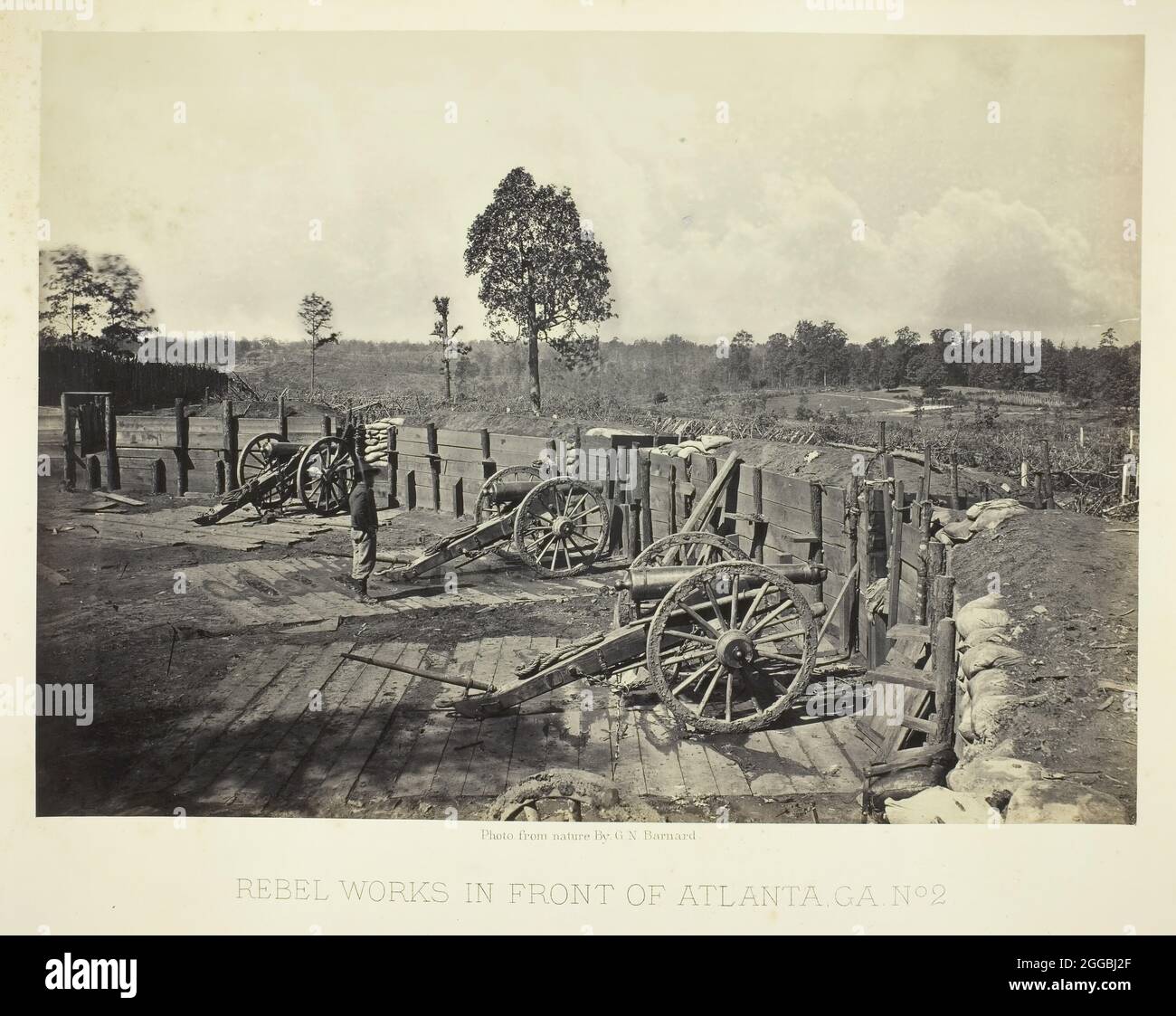Rebel Works in Front of Atlanta, GA, No. 2, 1864. Union soldier with ...