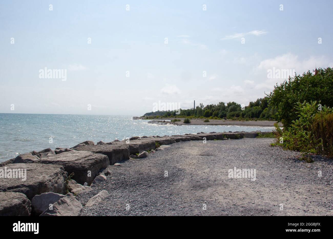 Gravel path along Lake Ontario Stock Photo - Alamy