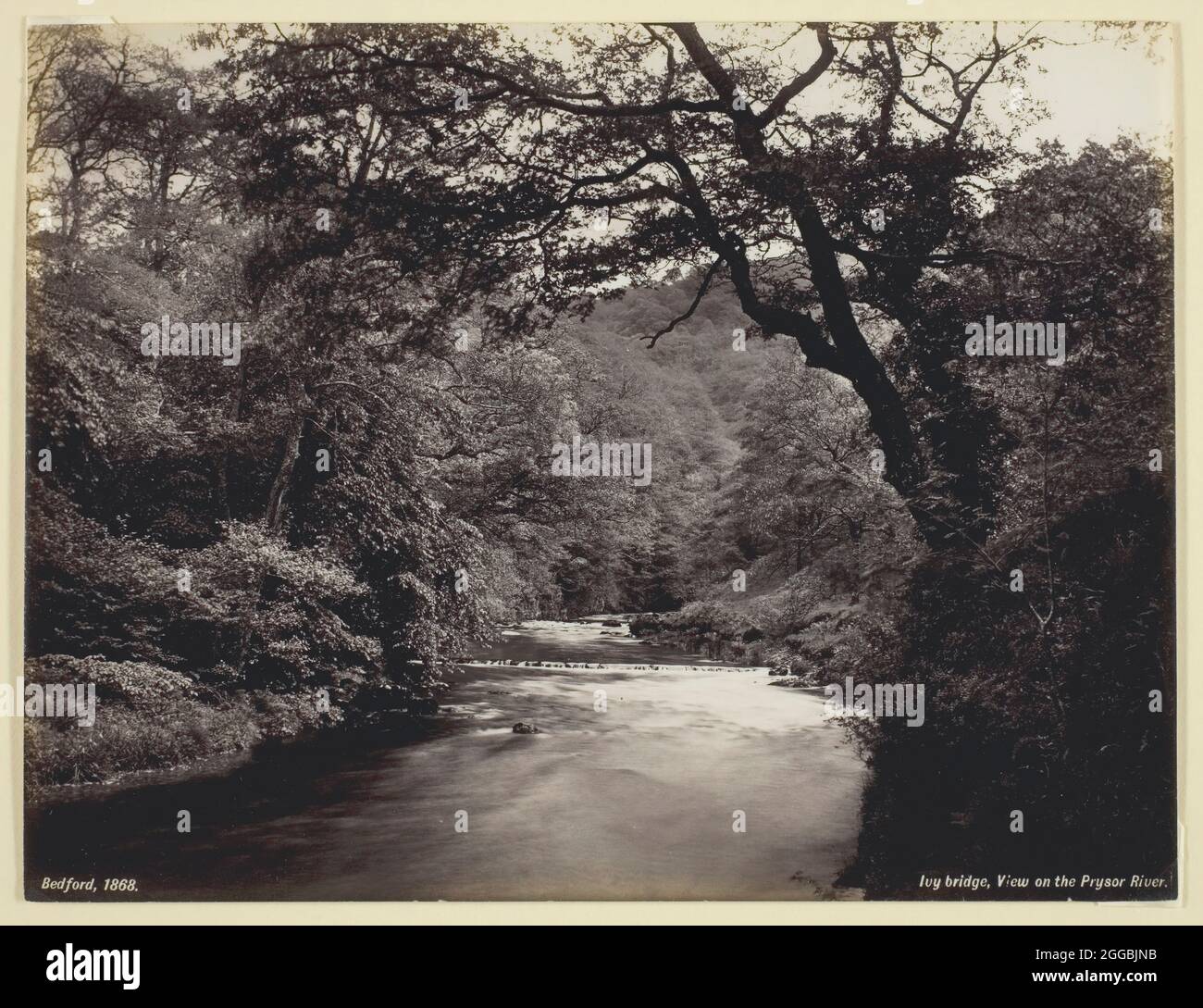 Ivy Bridge, View on the Prysor River, 1860/94. Albumen print Stock ...
