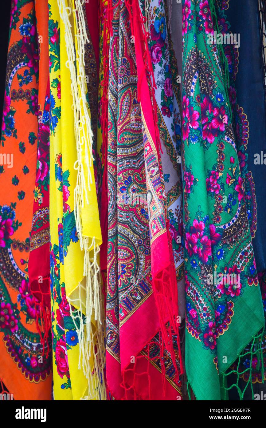 Traditional shawls from Zakopane, Poland Stock Photo - Alamy