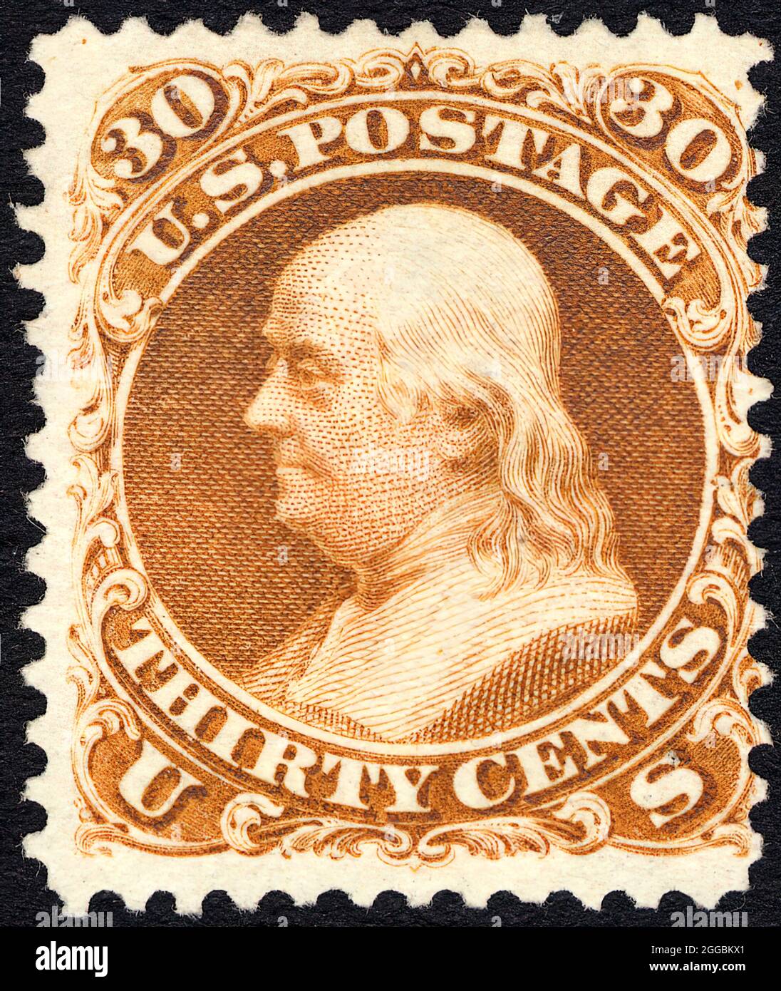 Benjamin franklin stamp hi-res stock photography and images - Alamy