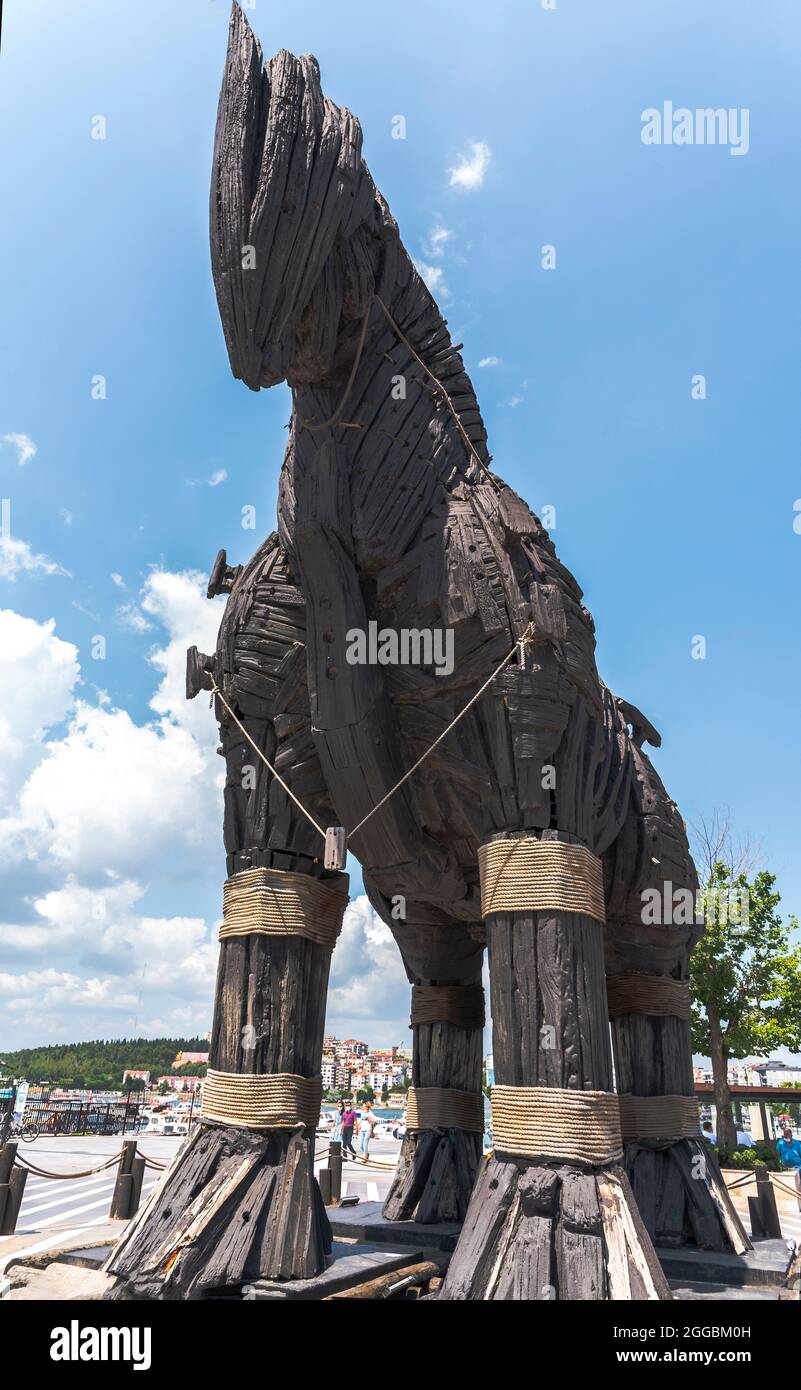 The wooden horse of Troy, the original trojan horse used in the movie ...