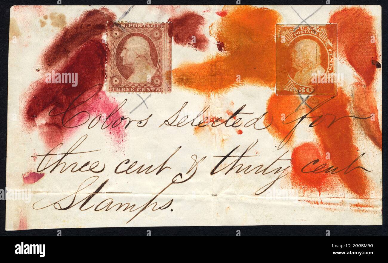 Ink test card, 1860. This piece from the Earl of Crawford's collection ...