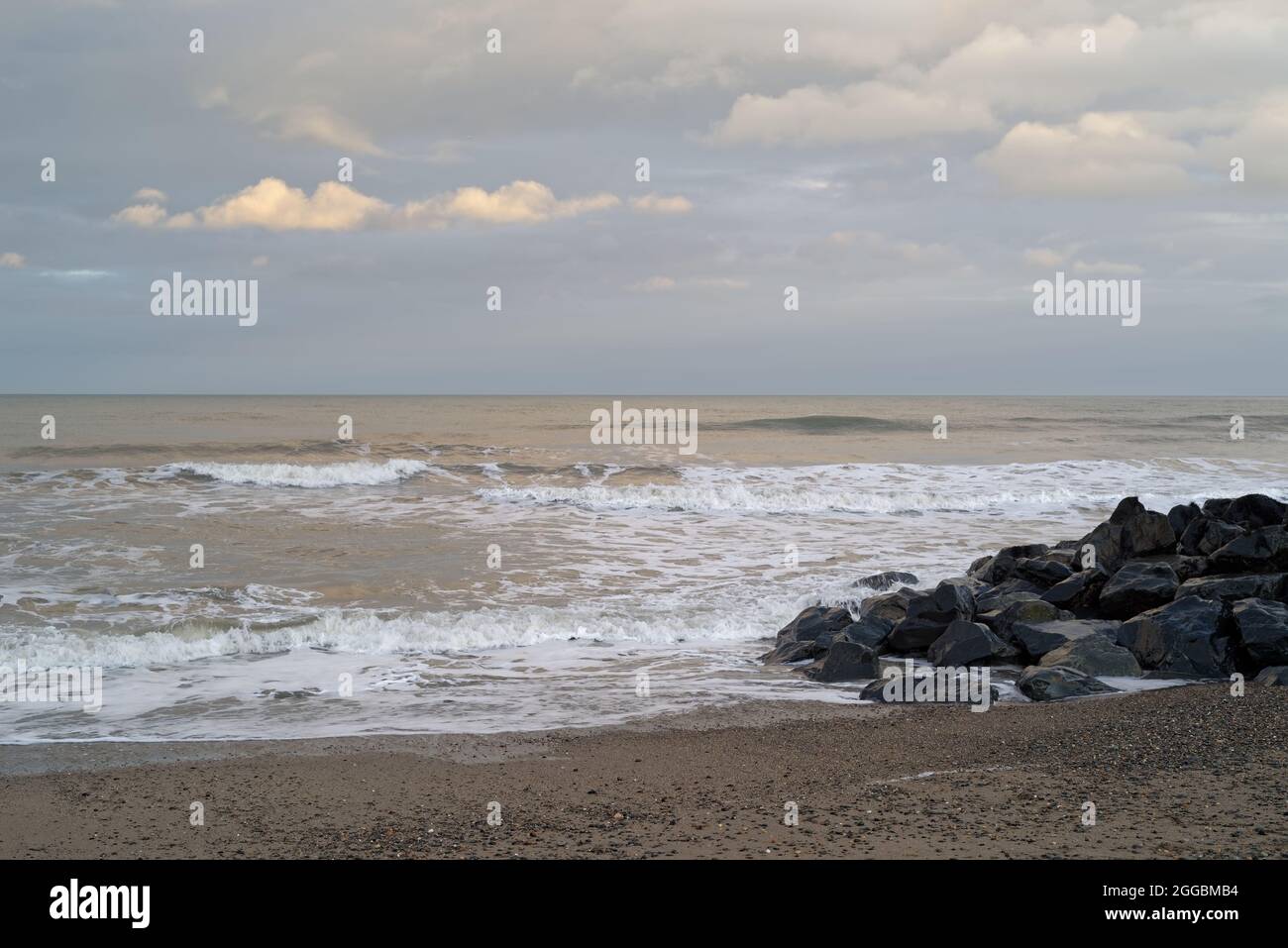 Irish Sea and beach in Bray, Ireland Stock Photo - Alamy