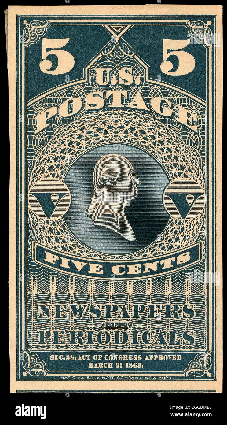 Postage stamp 5 cents hi-res stock photography and images - Alamy