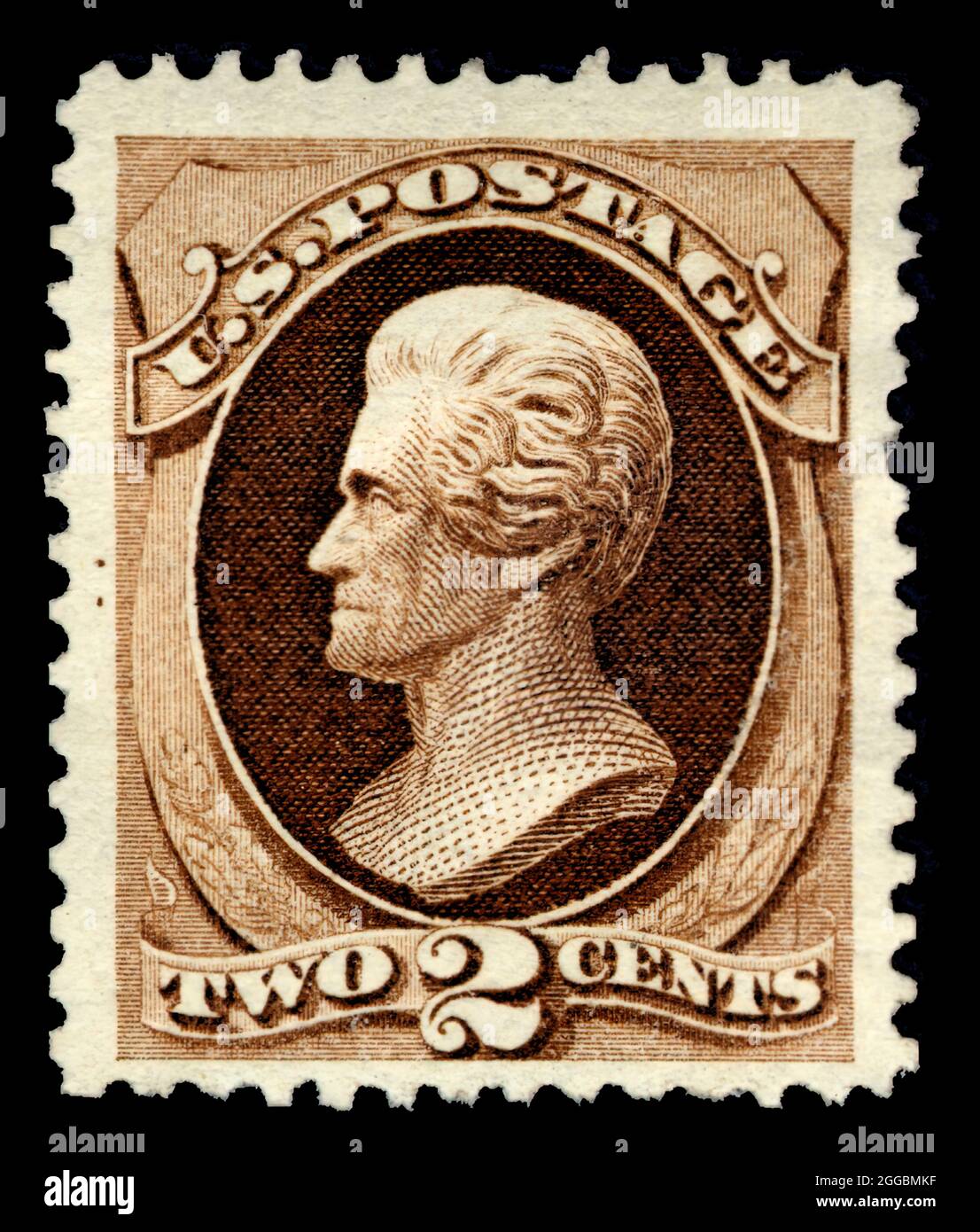 2c Andrew Jackson special printing single, 1875. Unused; special ...