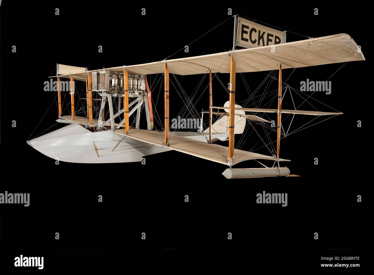Biplane flying boat with one 60-horsepower Roberts 6X six-cylinder ...