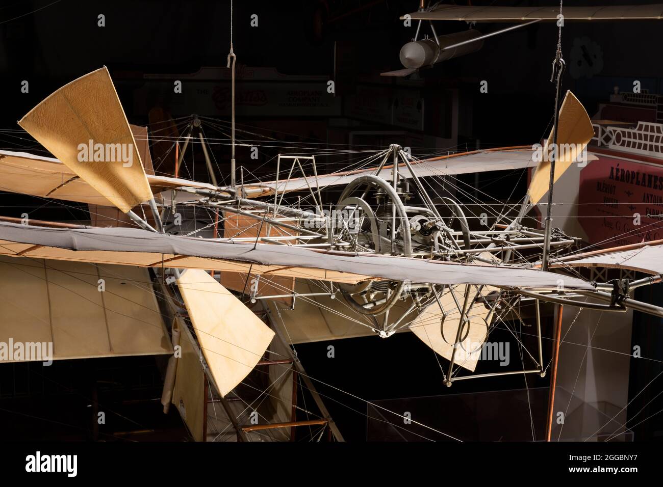 Model of the unpiloted, tandem-wing experimental aircraft built and ...