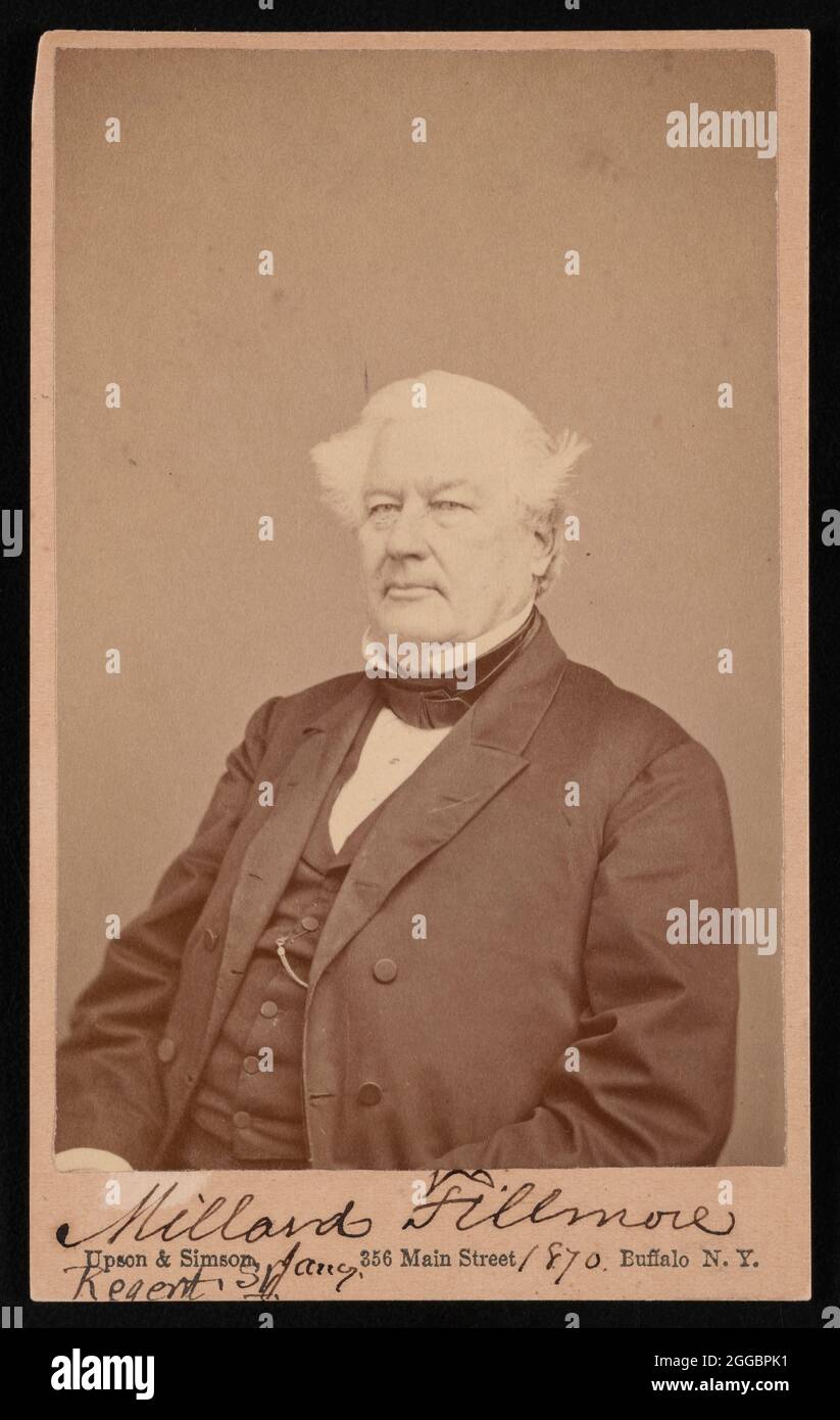 Portrait of Millard Fillmore (1800-1874), January 4, 1870 Stock Photo ...