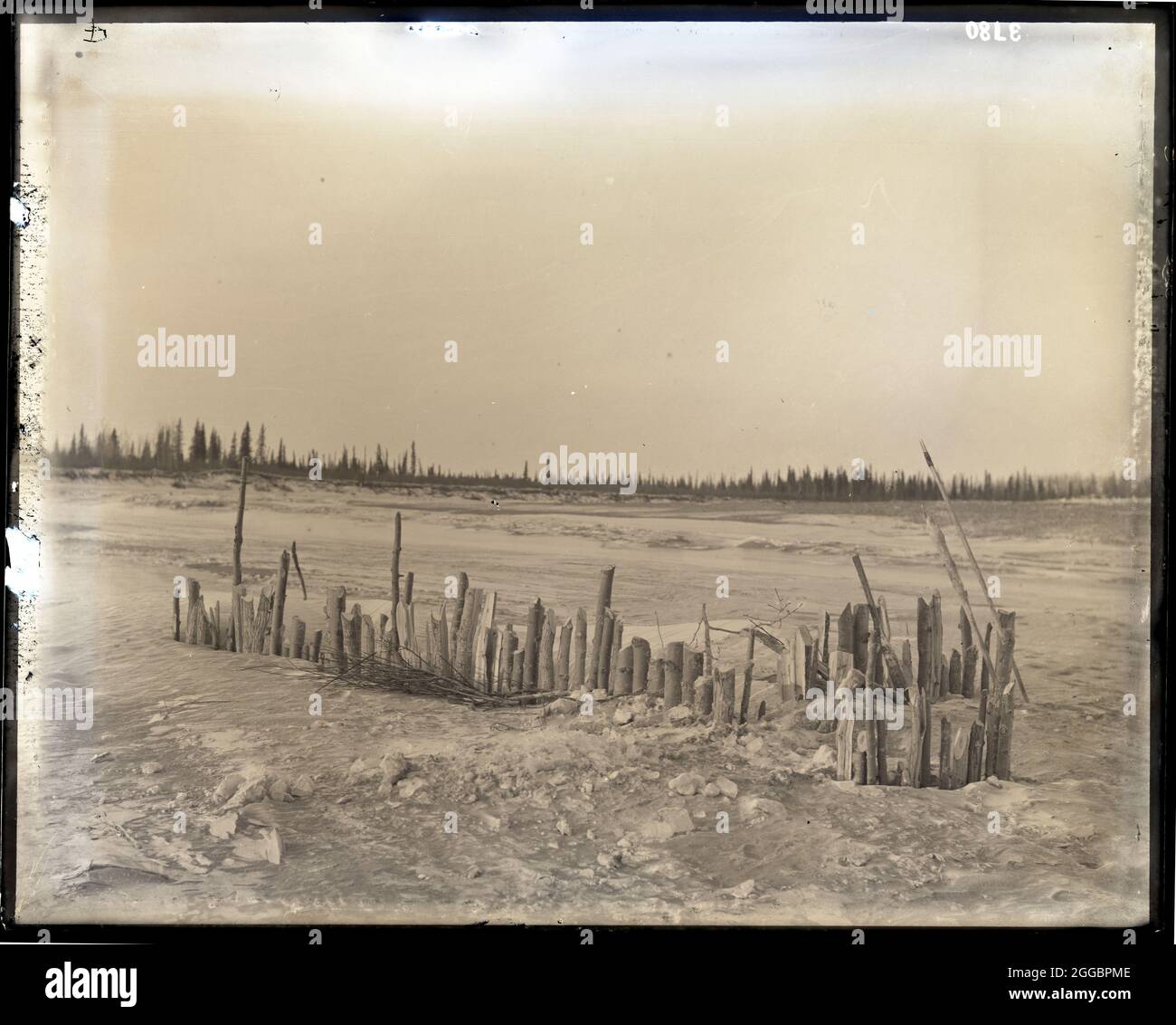 Northern Alaska Exploring Expedition, 1884-1886. Wooden posts ...