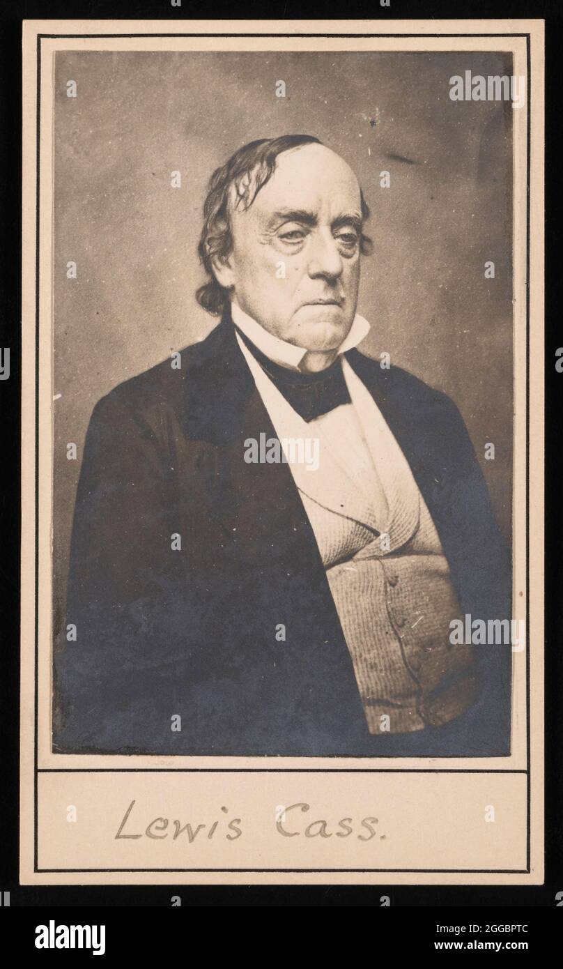 Portrait of Lewis Cass (1782-1866), Before 1866 Stock Photo - Alamy