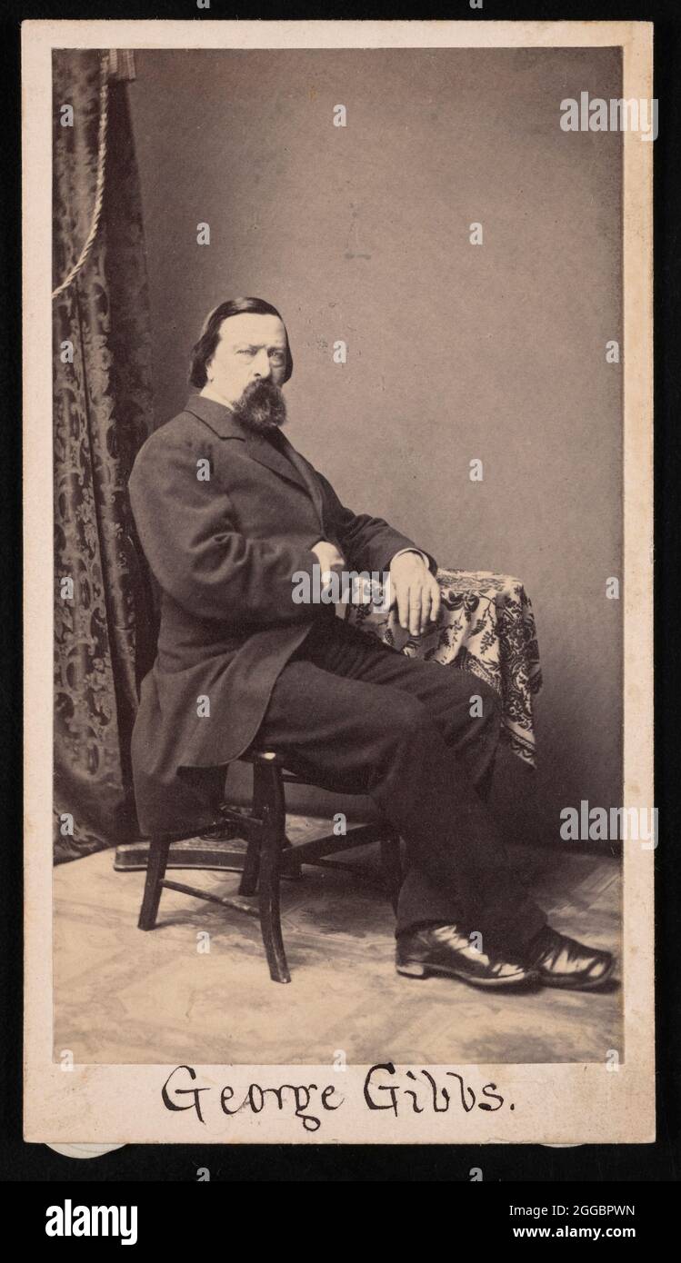 Portrait of George Gibbs (1815-1873), Before 1873 Stock Photo - Alamy
