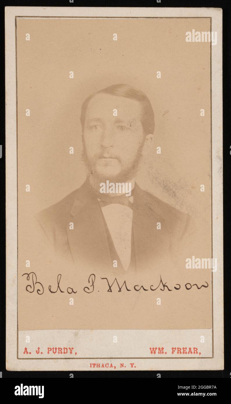 Portrait of Bela P. Mackoon (1840-1899), Circa 1870s Stock Photo - Alamy