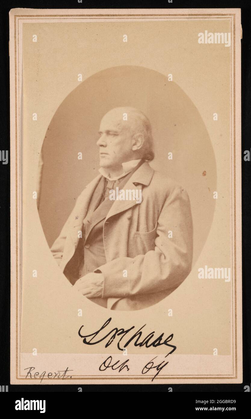 Portrait of Salmon Portland Chase (1808-1873), October 1864 Stock Photo ...