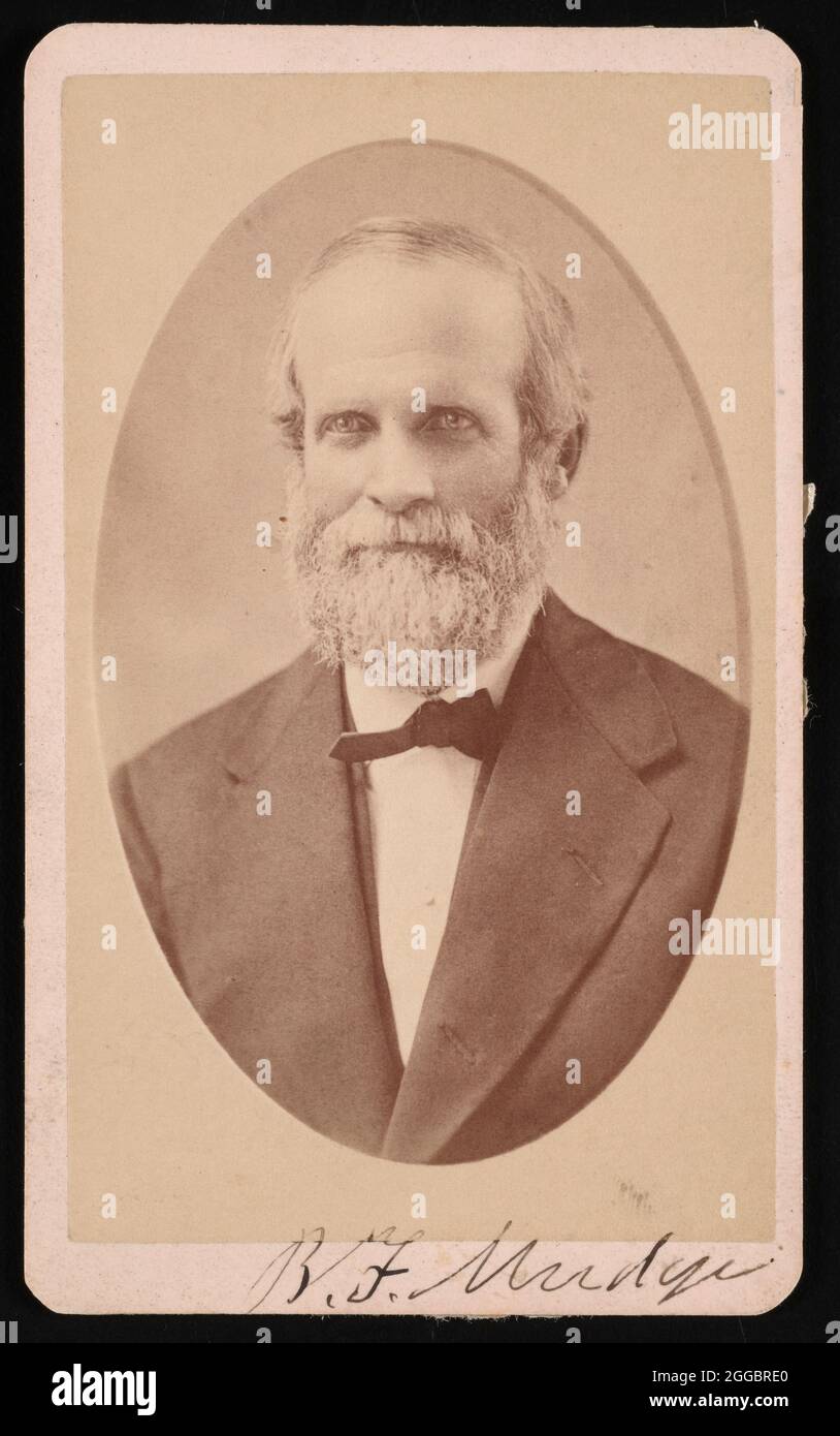 Portrait of Benjamin Franklin Mudge (1817-1879), July 1873 Stock Photo ...