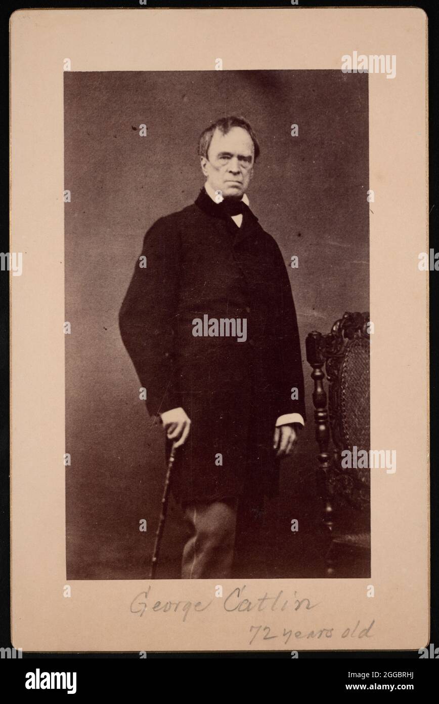 Portrait of George Catlin (1796-1872), Circa 1867. At about 72 years ...