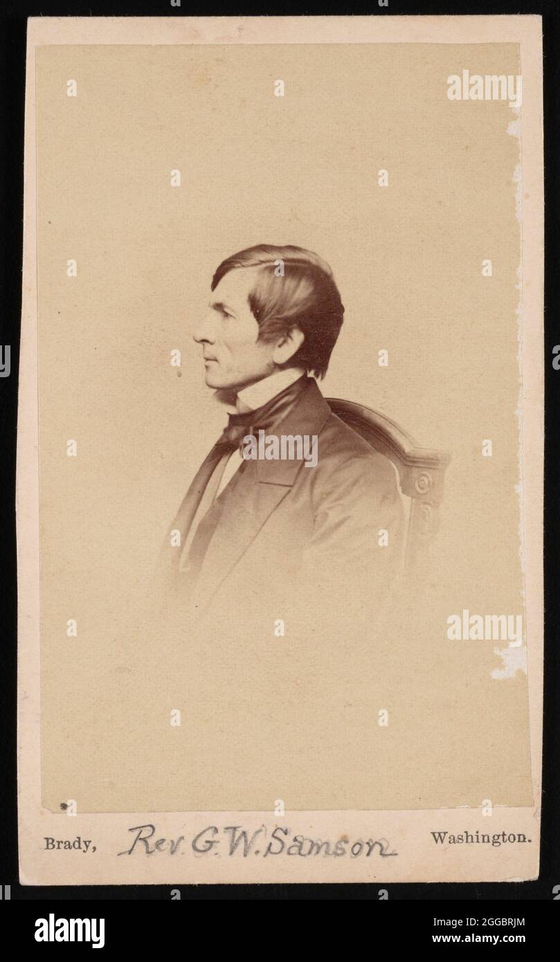 Portrait of Rev. George Whitefield Samson (1819-1896), Before 1896 ...